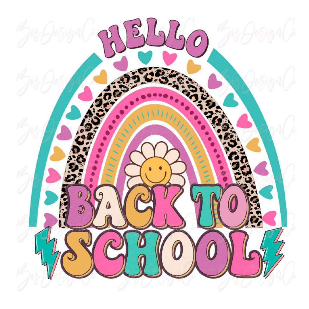 Groovy Back to School Png, Retro Happy First Day of School Png, School ...