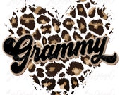 Grammy Leopard Png RETRO Grandma Sublimation Designs - Etsy
