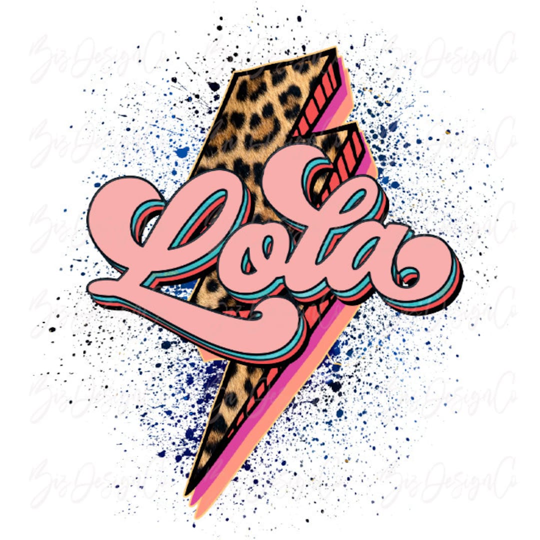 Lola Leopard Png, RETRO Grandma Sublimation Designs Downloads, Lola ...