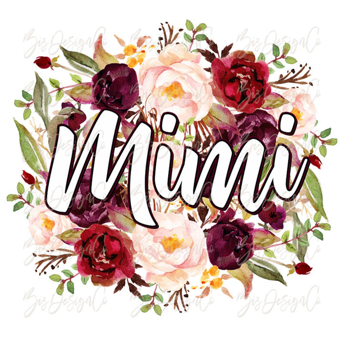 Floral Mimi Sublimation Designs Downloads Sublimation Files - Etsy