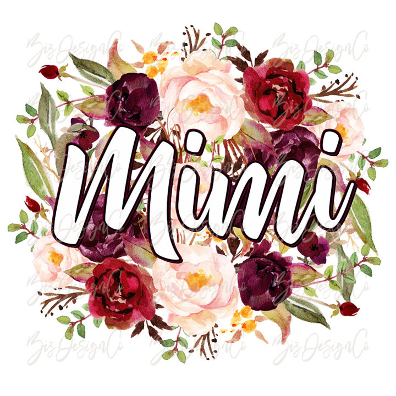 Floral Mimi Sublimation Designs Downloads Sublimation Files - Etsy