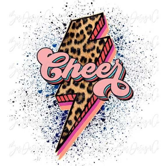 Leopard Cheer Png RETRO Sports Sublimation Designs Downloads - Etsy