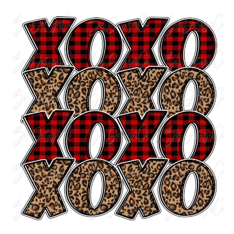Xoxo Valentine Png Cheetah Leopard Red Xoxo Png File for - Etsy