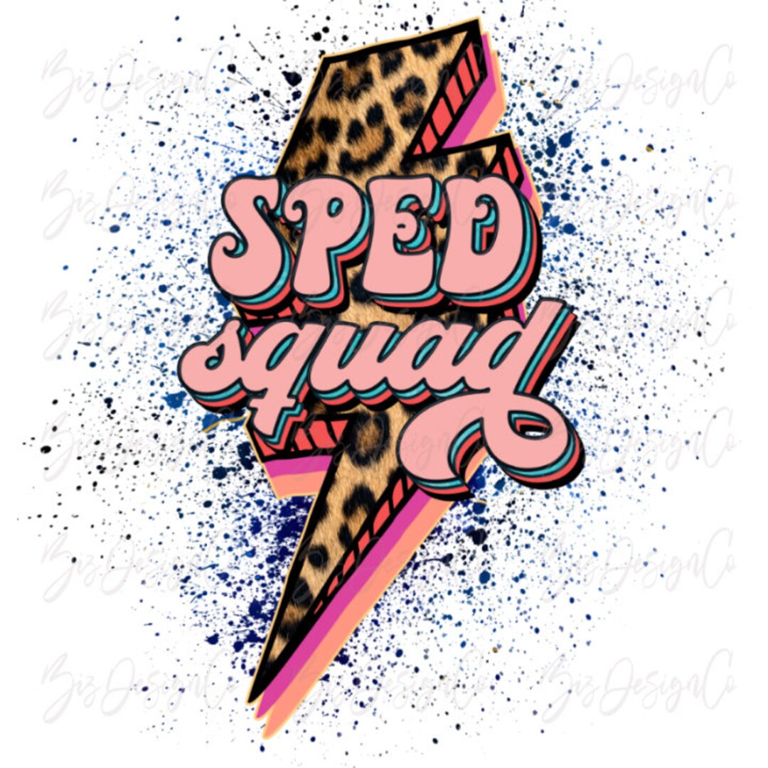 SPED Squad Png Retro Leopard School Sublimation Designs - Etsy