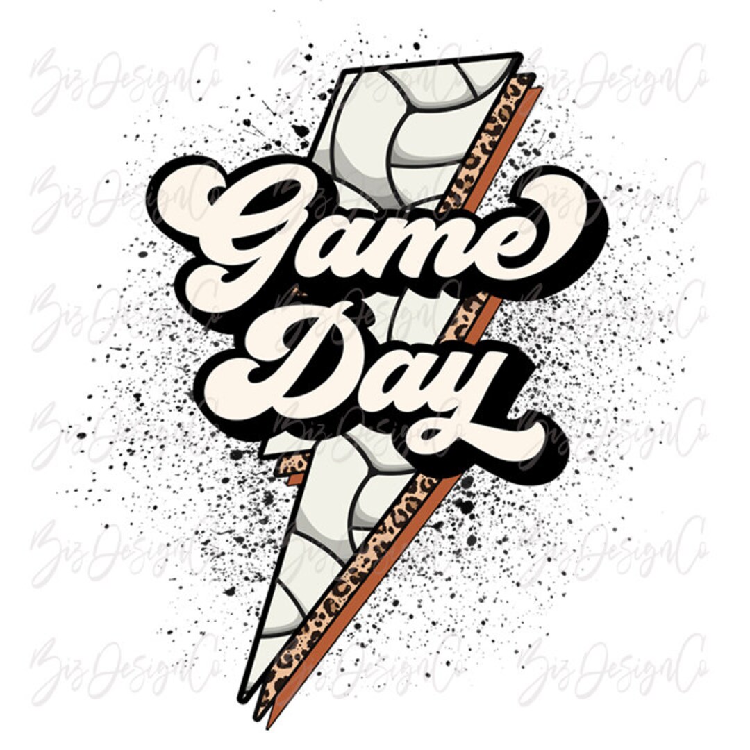 Retro Volleyball Game Day is the Best Day Png Leopard - Etsy