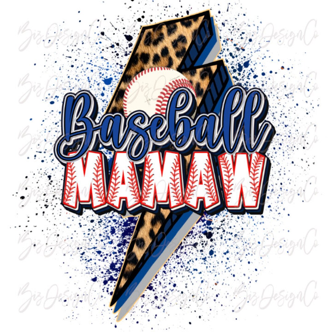 Blue Baseball Mamaw Png, Cheetah Leopard Baseball Sublimation Designs ...