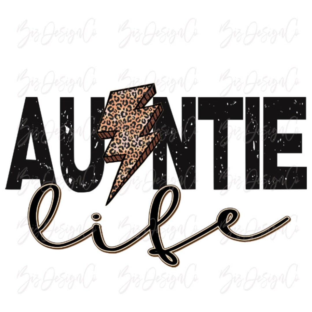 Auntie Life Png, Leopard Auntie Sublimation Designs Downloads, Retro ...