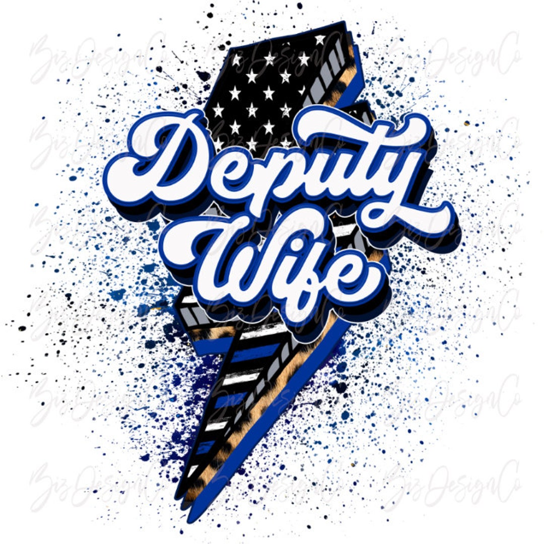 Deputy Wife Png, 4th of July Sublimation Designs Downloads, Retro Blue ...