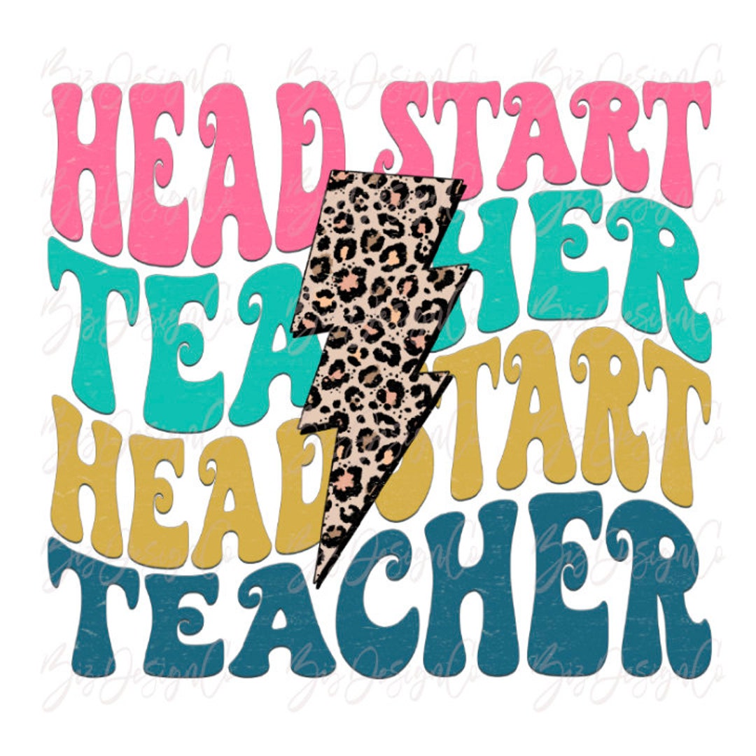 Head Start Teacher Png Leopard Teacher Sublimation Designs - Etsy