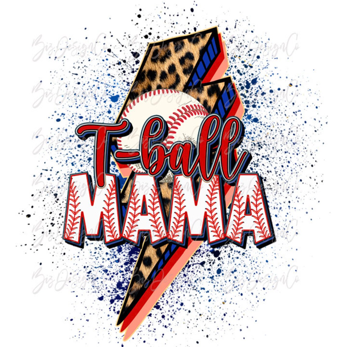 T-ball MAMA Png, Retro Cheetah Leopard T Ball, Tee Ball Sublimation ...