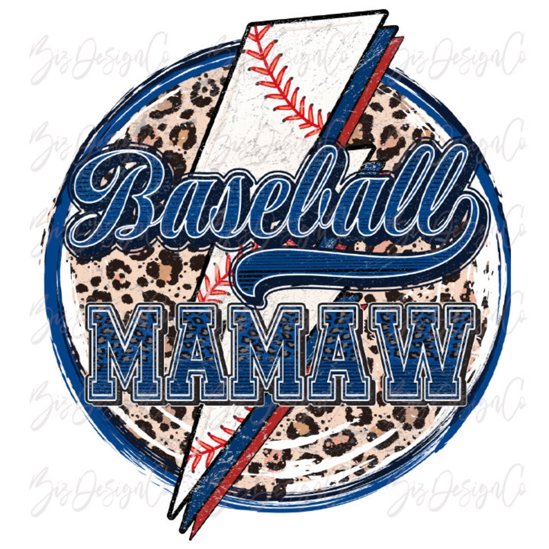 Blue Baseball Mamaw Png, Cheetah Leopard Baseball Sublimation Designs ...
