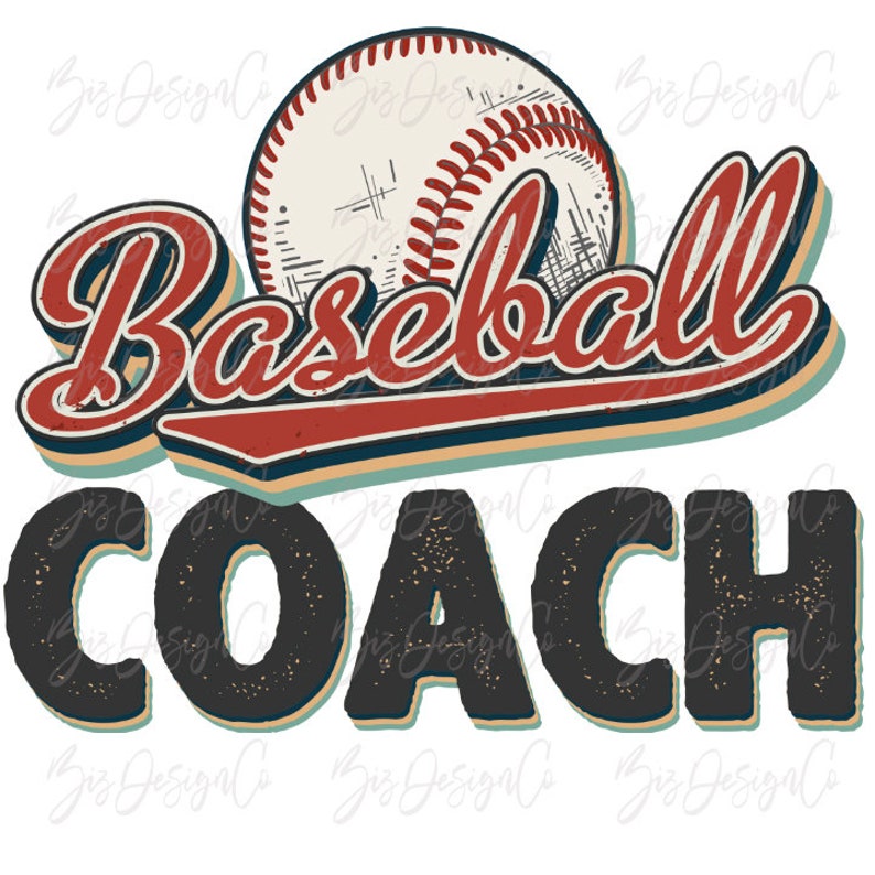Retro Baseball Coach Png Vintage Baseball Sublimation Designs - Etsy