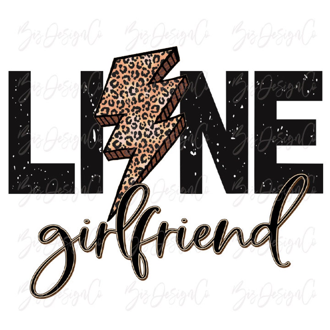 Line Girlfriend PNG, Leopard Lineman Sublimation Designs Downloads ...