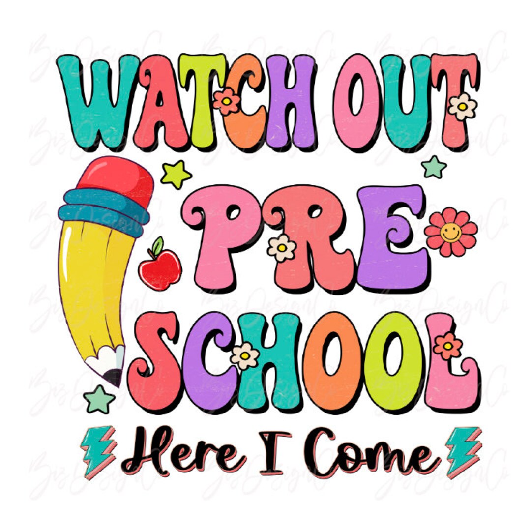 Watch Out Preschool Here I Come png Hello Pre-k rainbow png - Etsy Portugal