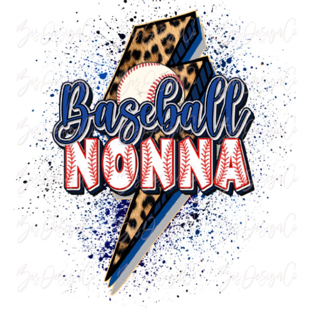 Blue Baseball NONNA Png, Cheetah Leopard Baseball Sublimation Designs ...