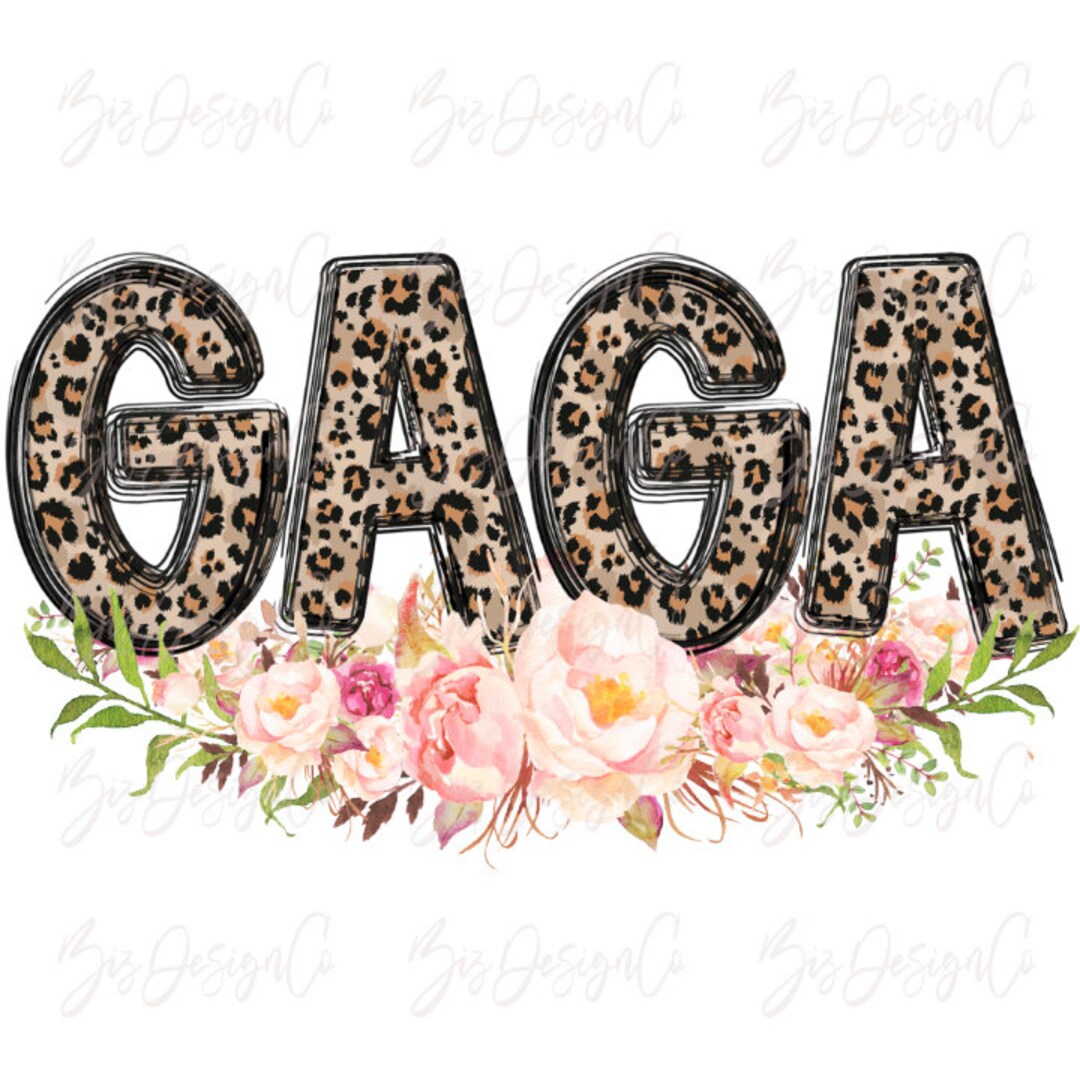 Boho Floral Gaga Png, RETRO Leopard Gaga Sublimation Designs Downloads ...