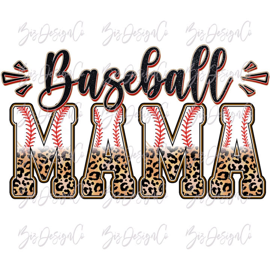 Baseball Mama Png, Cheetah Leopard Baseball Sublimation Designs ...