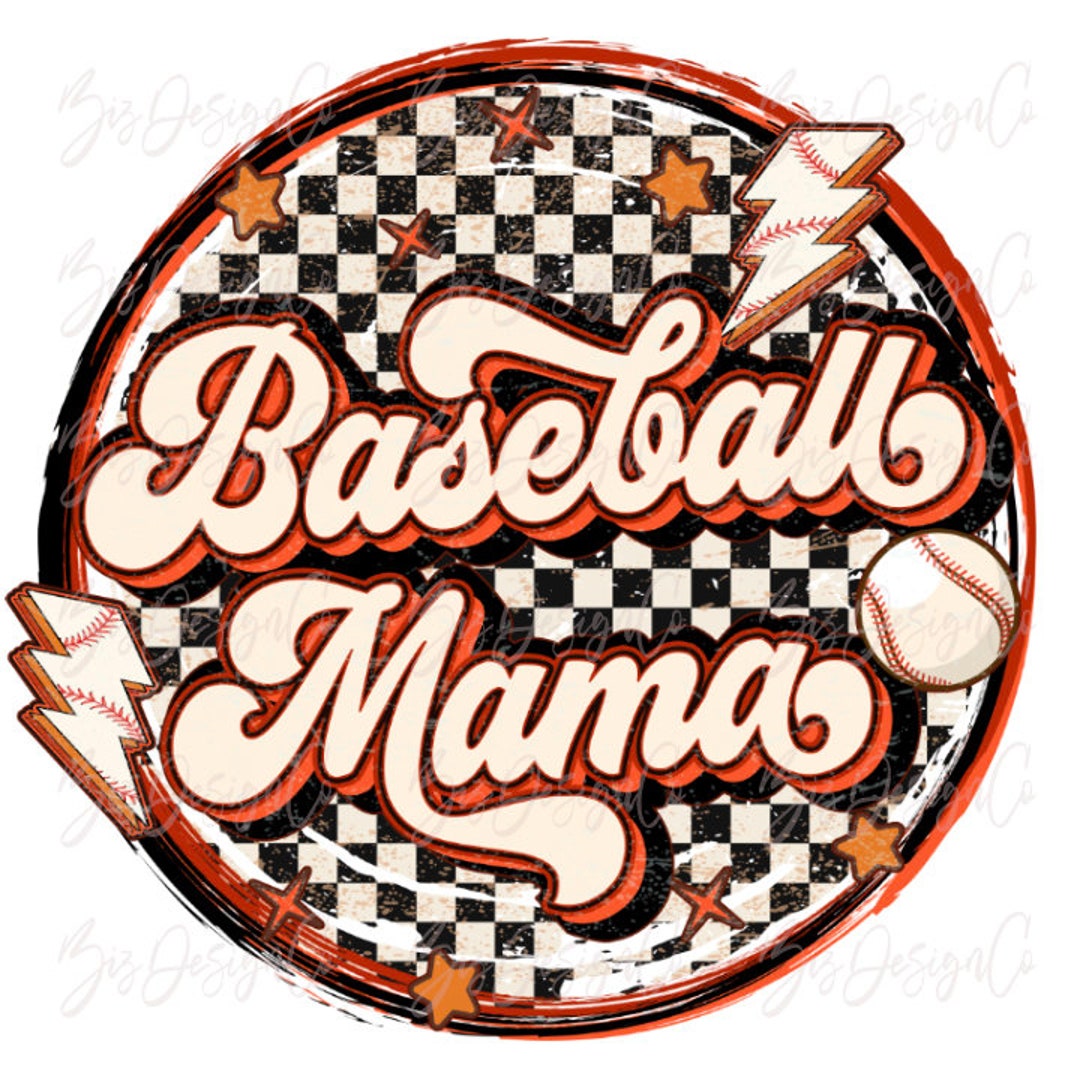 Retro Baseball Mama Png, Vintage Baseball Sublimation Designs Downloads ...