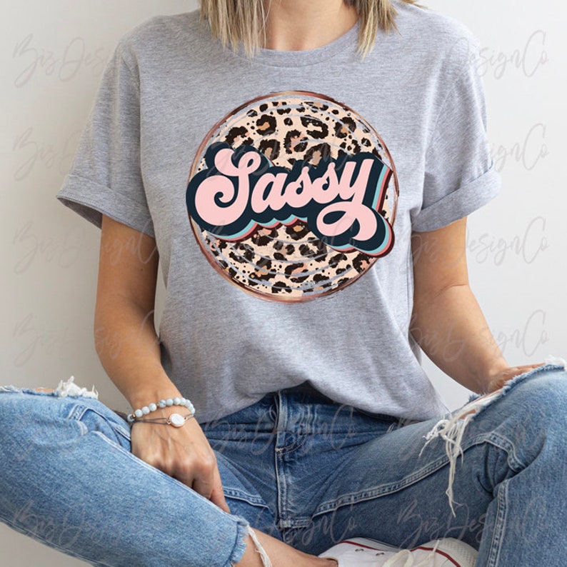 Retro Sassy Png Pink Leopard Sublimation Designs Downloads - Etsy