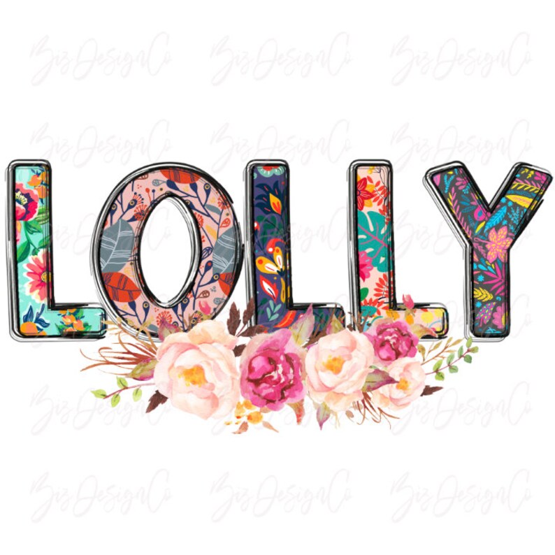 Floral Lolly Sublimation Designs Downloads Retro Boho - Etsy
