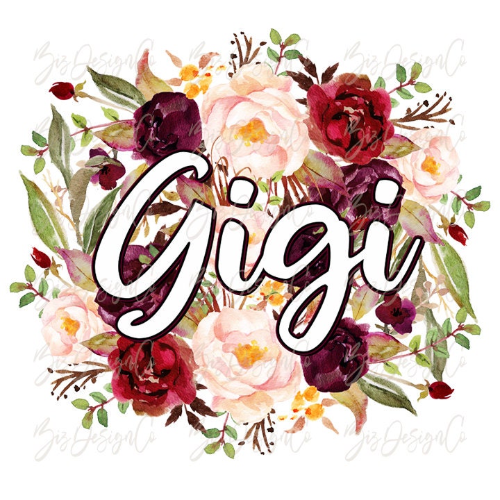 Floral Gigi Sublimation Designs Downloads Sublimation Files - Etsy