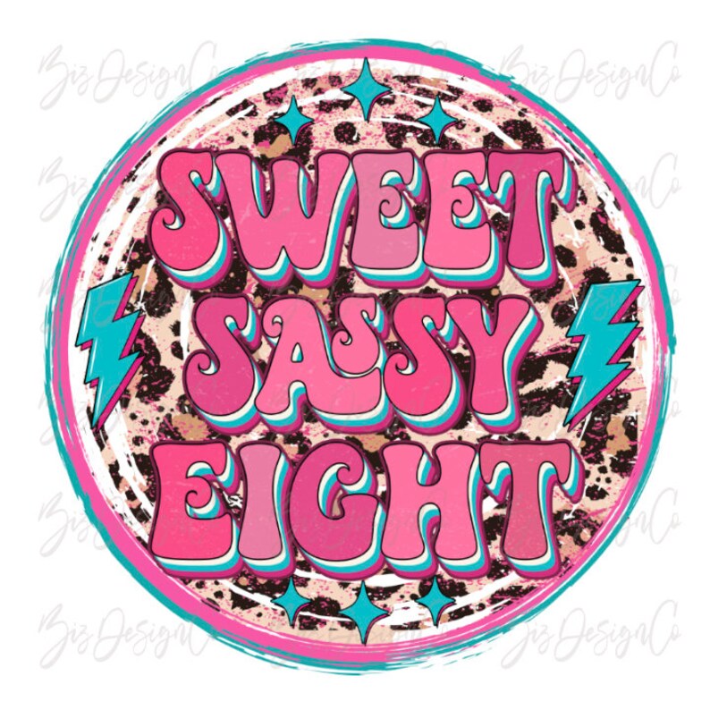 Sweet Sassy Eight PNG Retro Birthday Girl Png for - Etsy