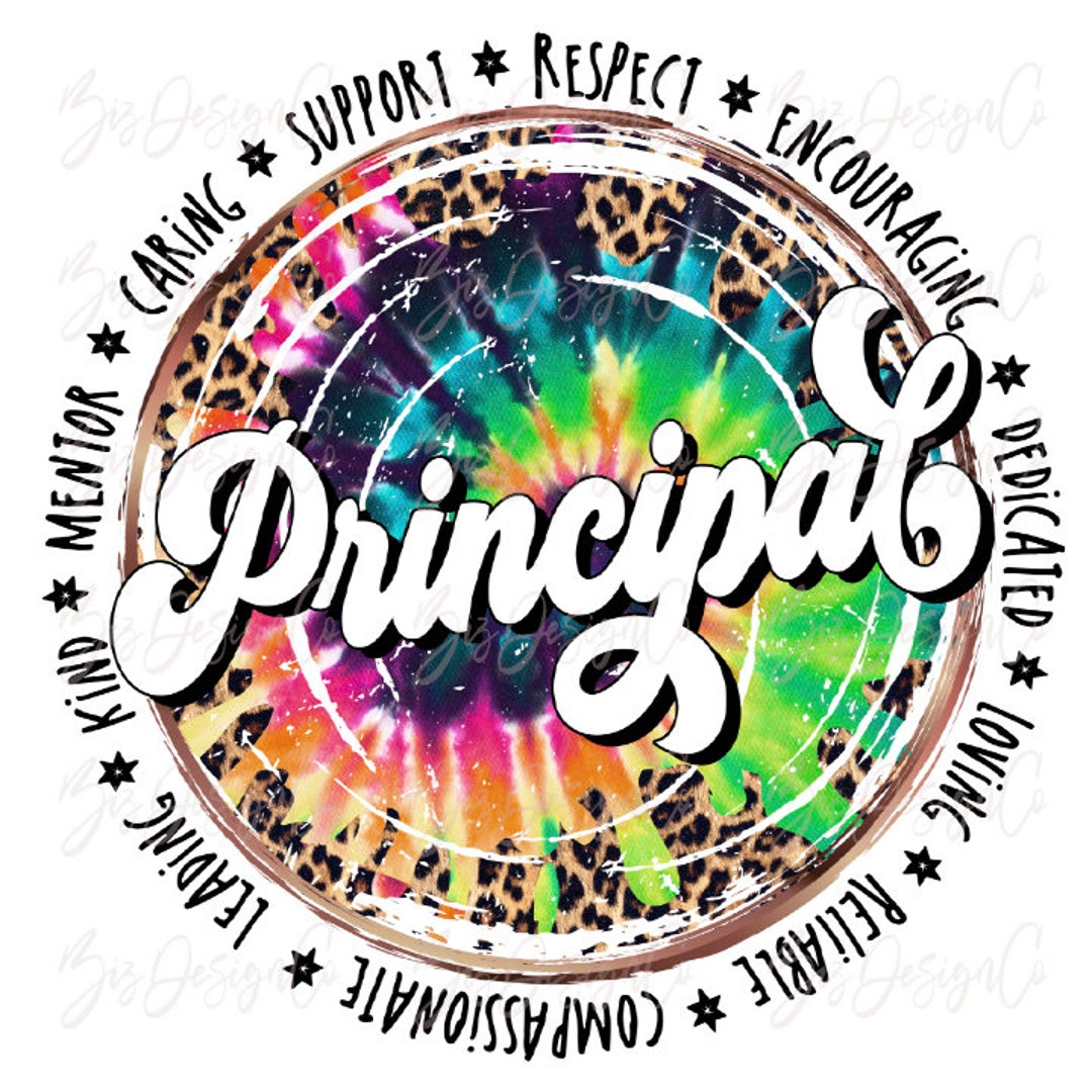 Retro Principal Sublimation Designs Downloads, Leopard Back to School ...