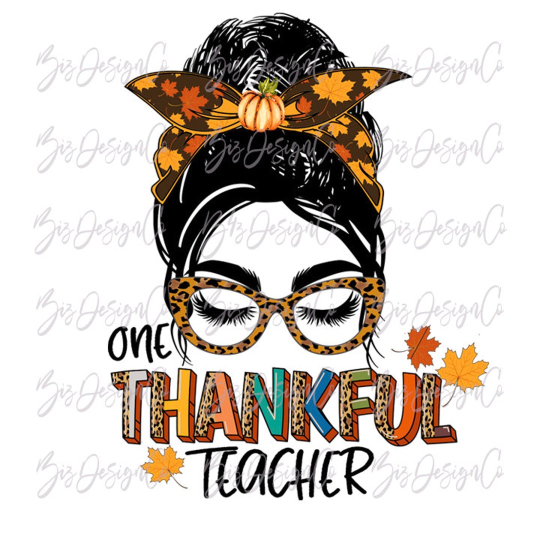 Thankful Teacher Png, Leopard Fall Skull School Life Sublimation ...