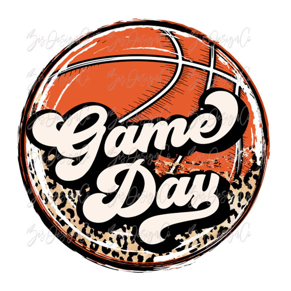 Retro Basketball Game Day is the Best Day Png Leopard - Etsy