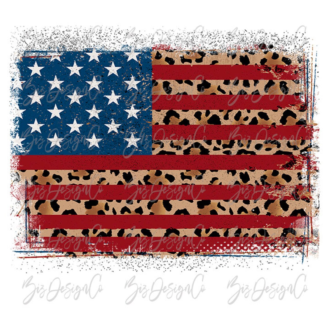 Leopard American Flag Png Distressed American Flag Background - Etsy