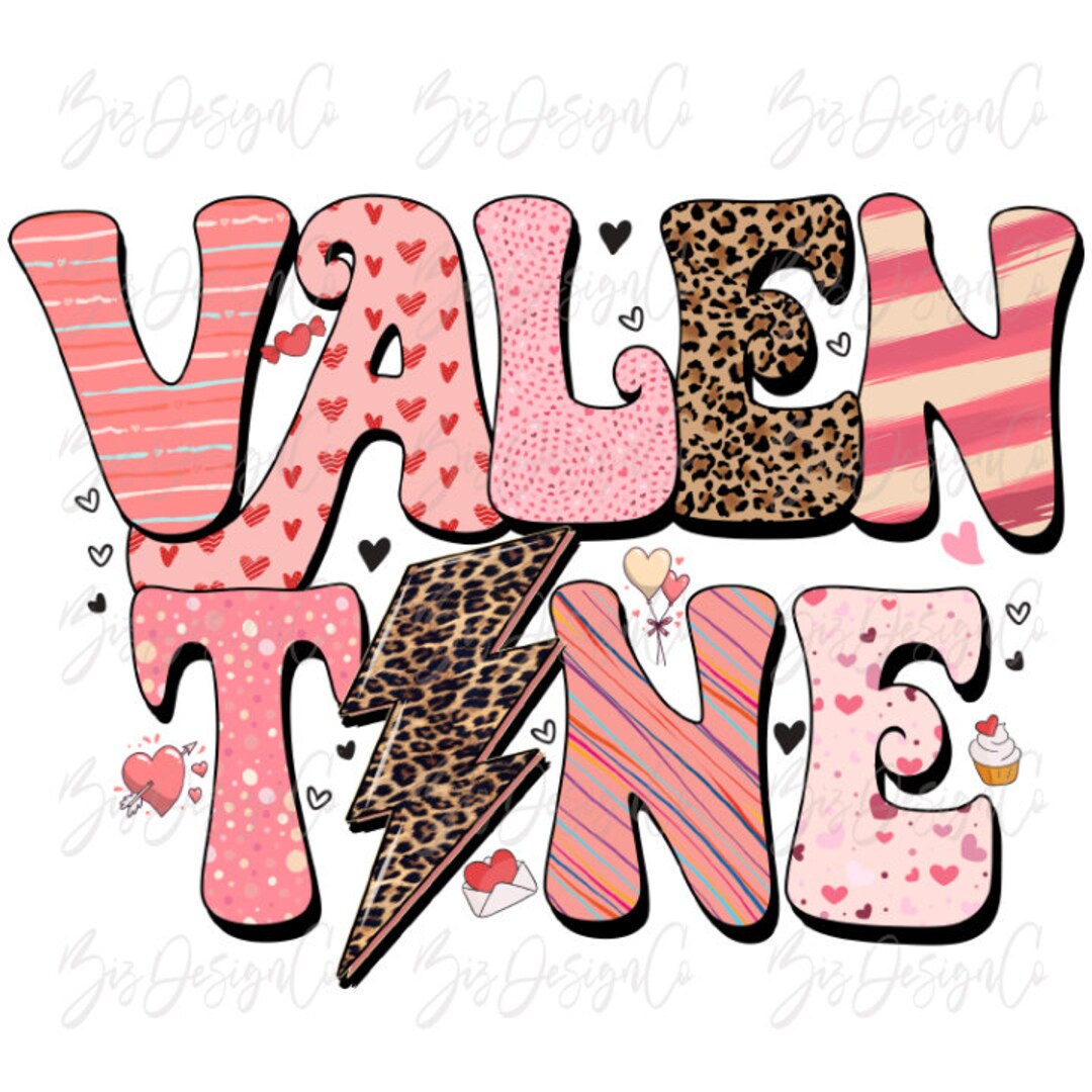 Groovy Valentine Png, Pink Valentine Sublimation Designs Downloads ...