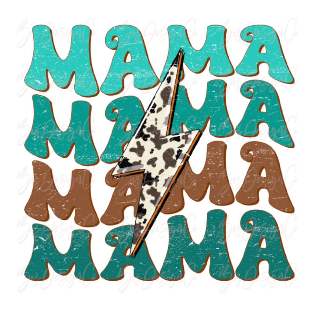 Cow Print Mama Png, RETRO Mama Sublimation Designs Downloads, Cowprint ...