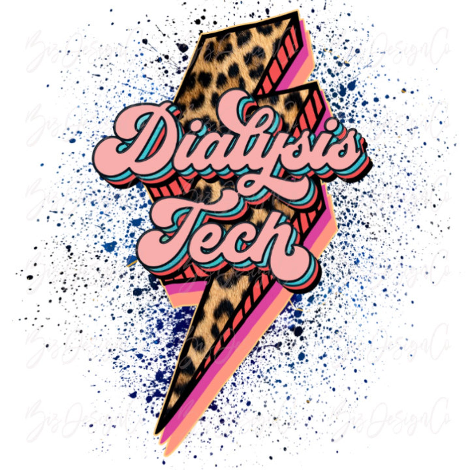 Retro Dialysis Tech Png, Leopard Dialysis Tech Sublimation Designs ...