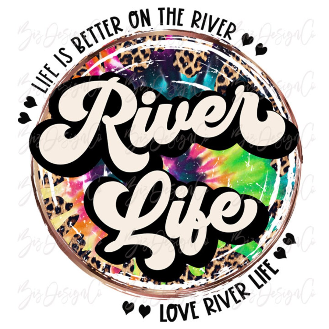 Life is Better on the River Png, River Life Png, Retro River ...
