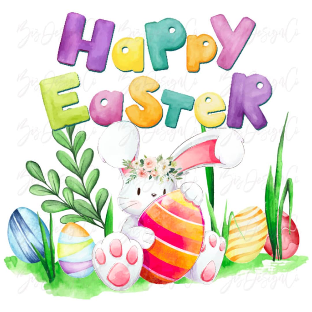 Happy Easter Png Clipart, Cute Hand Drawn Easter Sublimation Designs ...