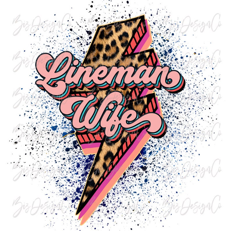 Lineman Wife Sublimation Png Leopard Sublimation Designs - Etsy
