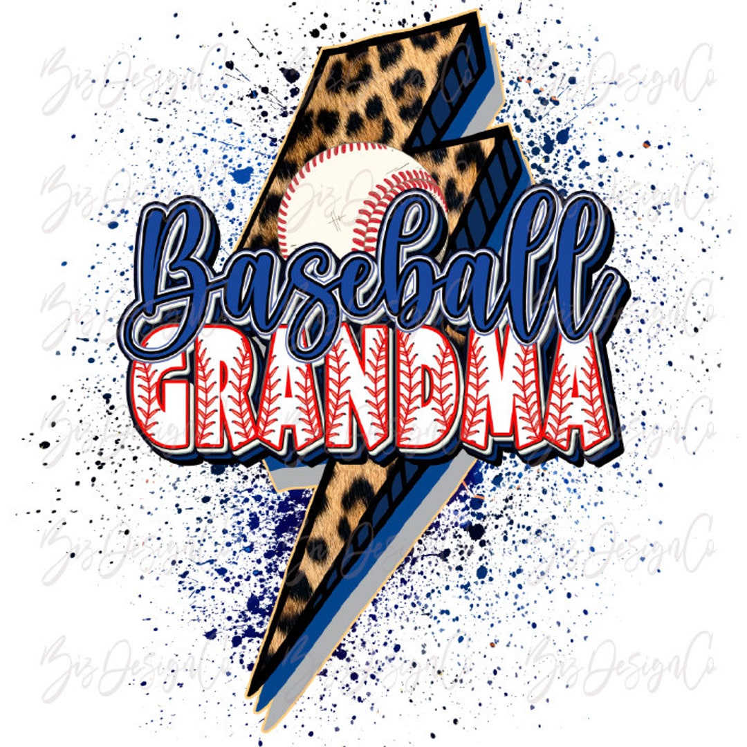 Blue Baseball Grandma Png, Cheetah Leopard Baseball Sublimation Designs ...
