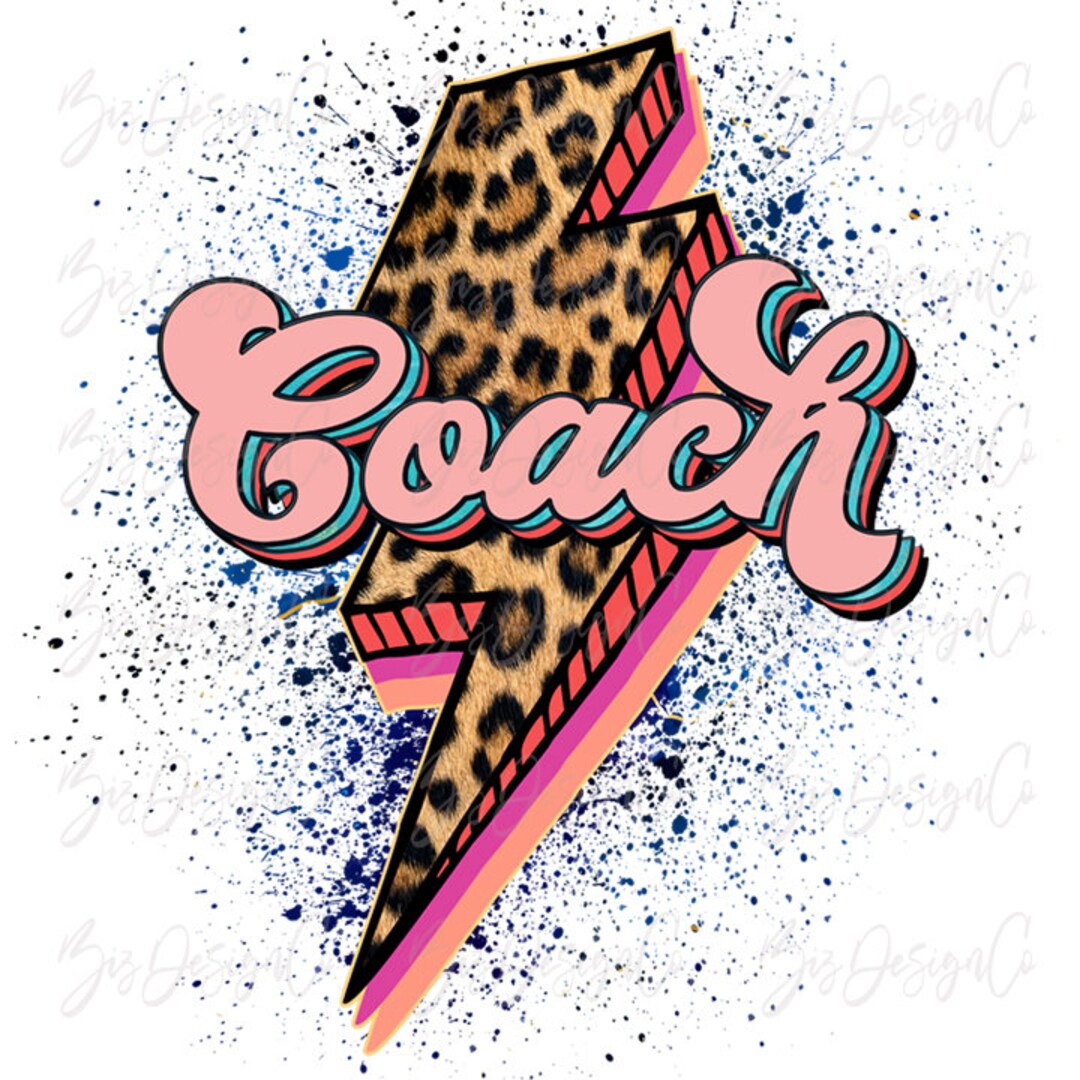 Leopard Coach Png RETRO Sports Sublimation Designs Downloads - Etsy