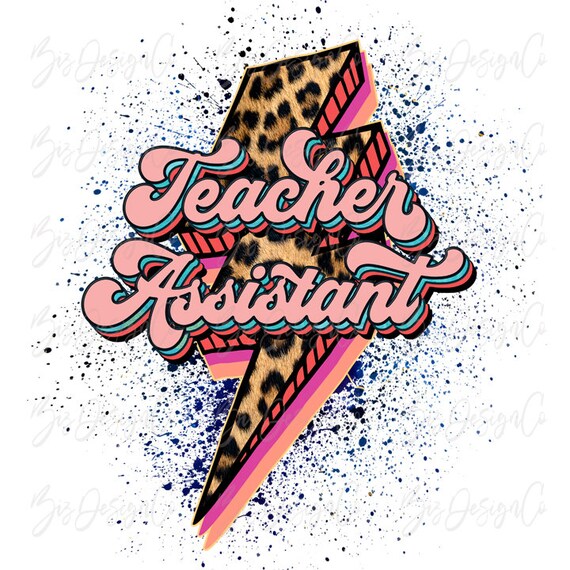 Teacher Assistant Png Retro Teacher Sublimation Designs - Etsy