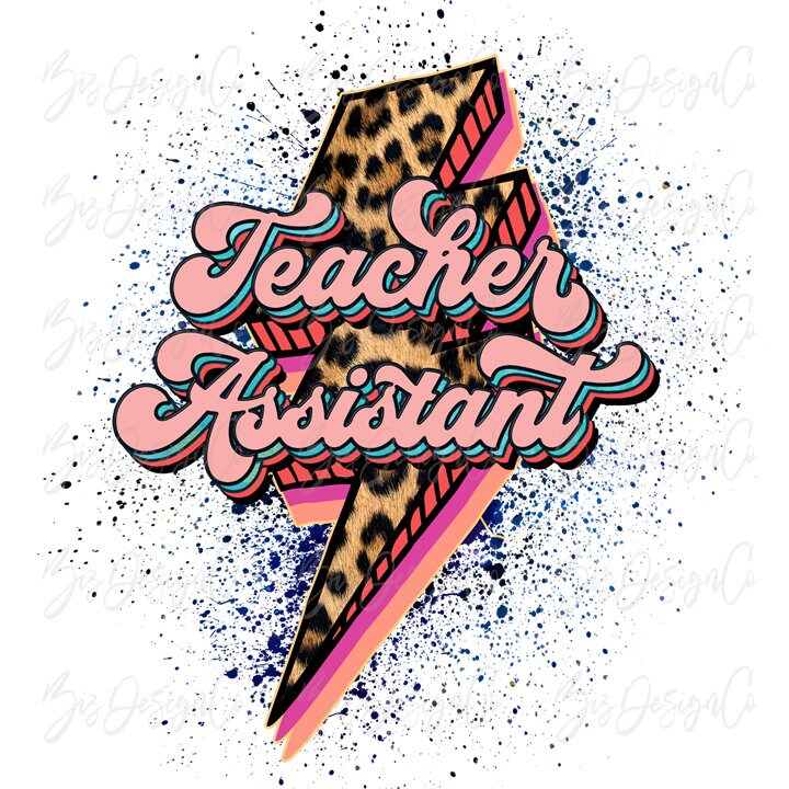 Teacher Assistant Png Retro Teacher Sublimation Designs - Etsy