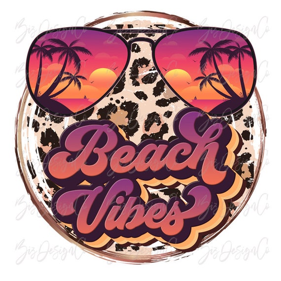 Beach Vibes Png Retro Summer Vibes Shirts for Woman Design - Etsy