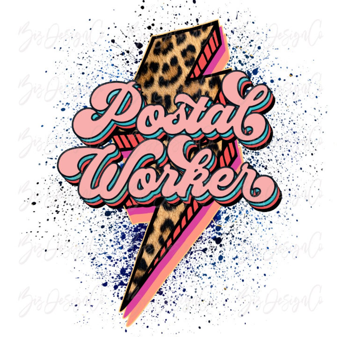 Postal Worker Png Leopard Sublimation Designs Downloads - Etsy