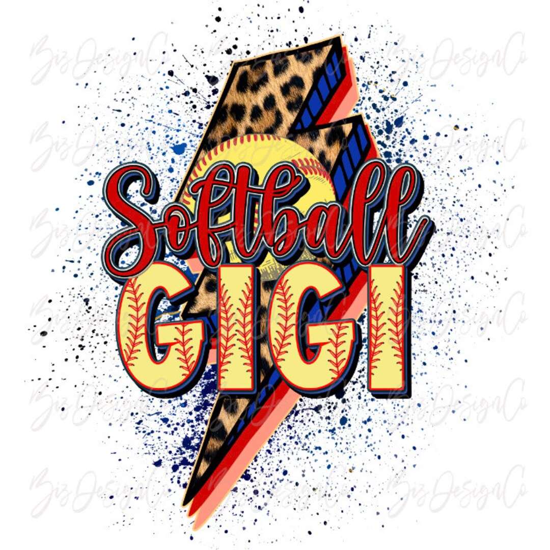Softball GIGI Png, Cheetah Leopard Softball Sublimation Designs ...