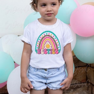 Groovy Besties Png, Rainbow Besties Png, Best Friends Sublimation ...