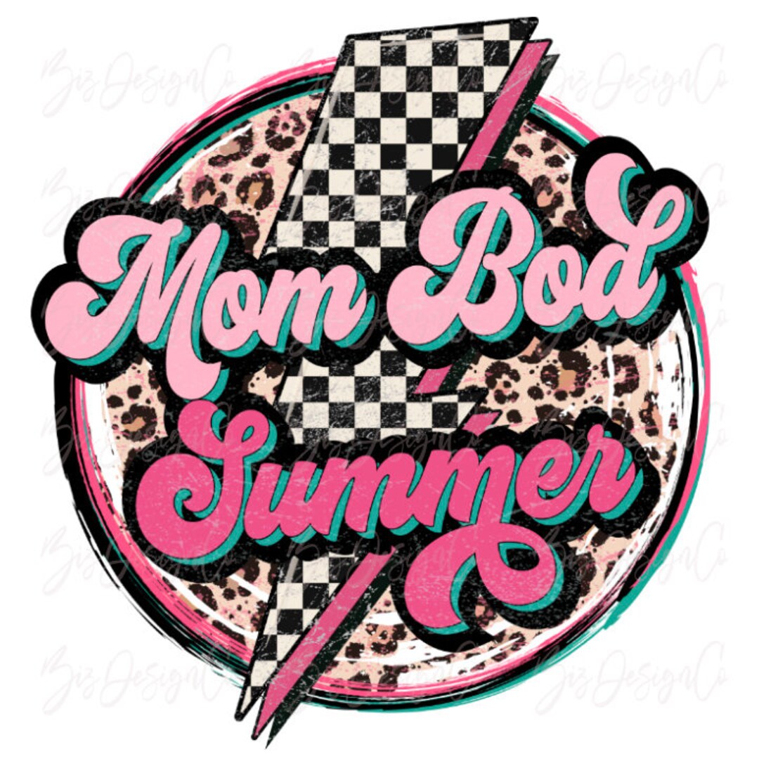 Mom Bod Summer Png, Leopard Summer Mom Sublimation Summer Sublimation ...