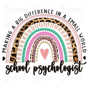 Leopard School Psychologist Png, School Rainbow Sublimation Designs ...