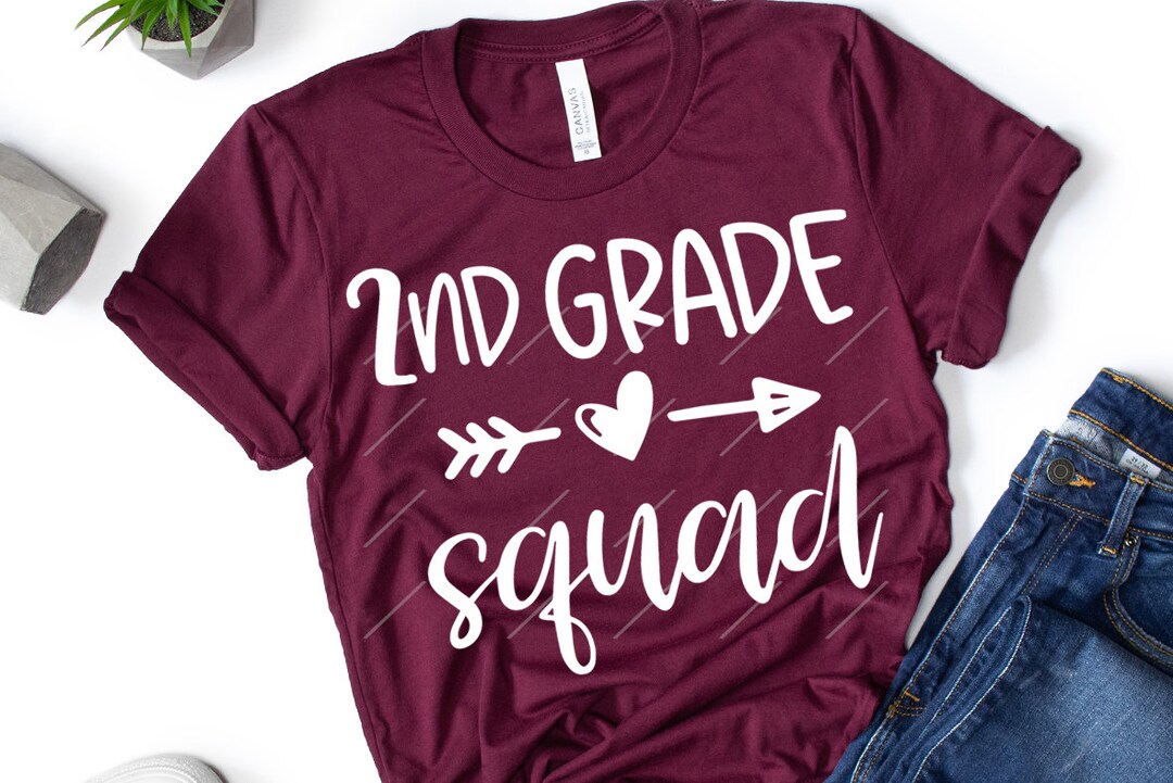 Second Grade Squad Svg, 2nd Grade Squad Svg, Teacher Svg, Girls School ...