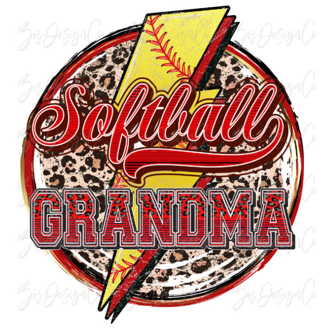Softball Grandma Png, Cheetah Leopard Softball Sublimation Designs ...
