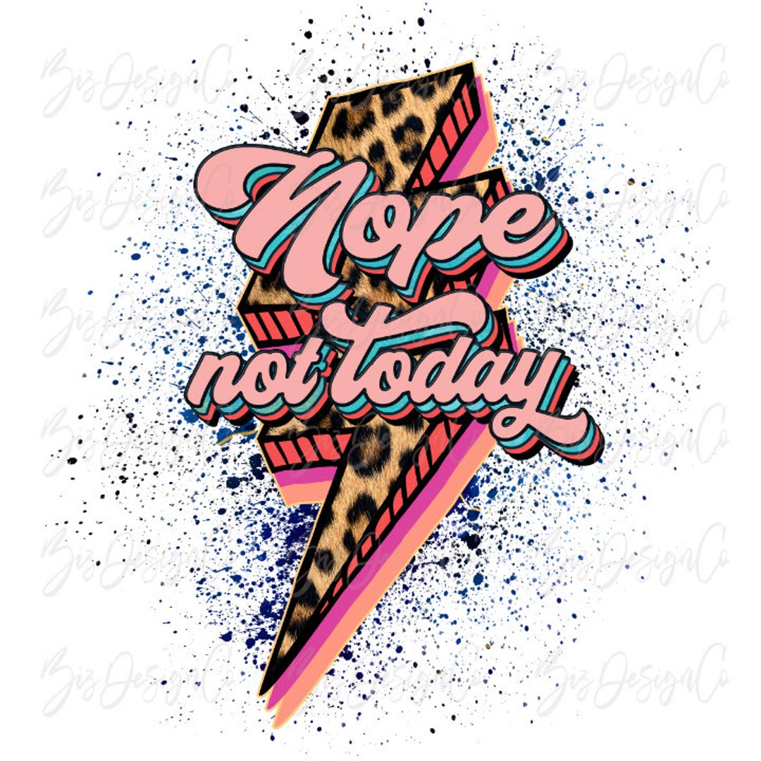 Nope Not Today Png, Vintage Leopard Sublimation Designs Downloads ...