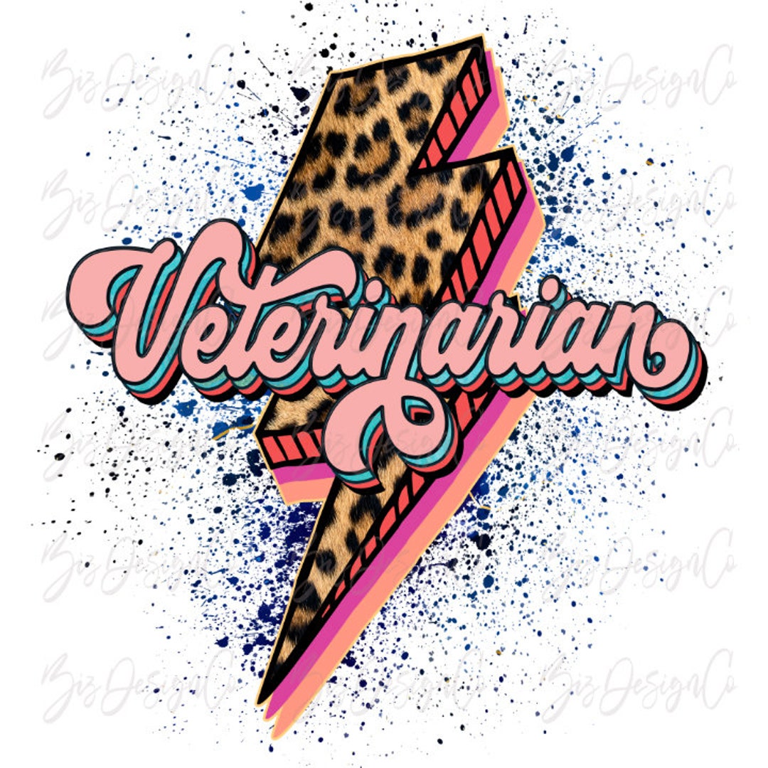 Leopard Veterinarian Sublimation Designs Downloads, Lightening Bolt ...